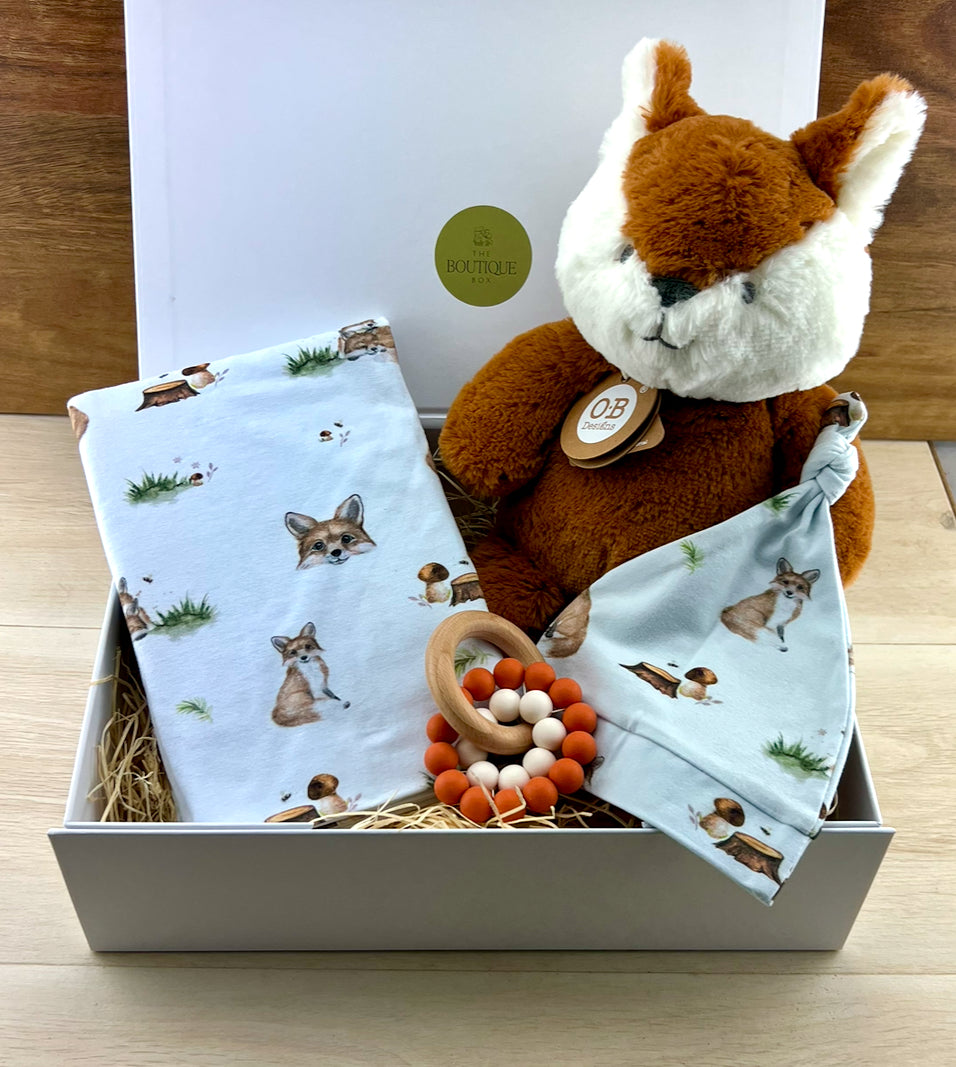‘Friendly Fox’ Baby Gift Box. – The Boutique Box